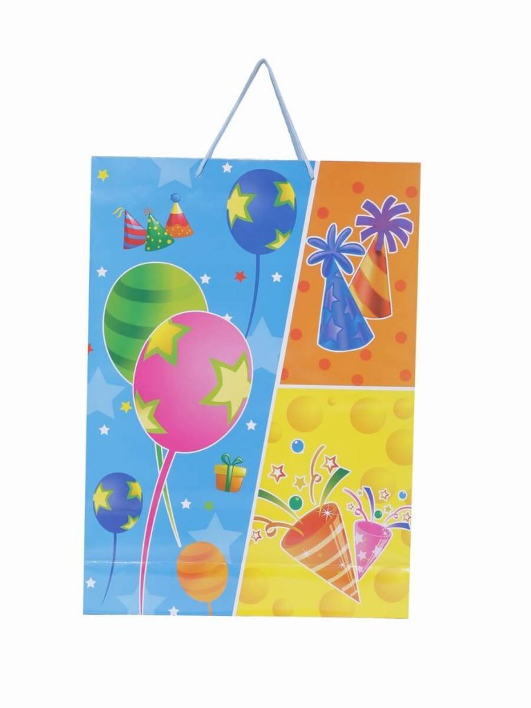 Blue Color Paper Gift Bag for Birthday Return Gift
