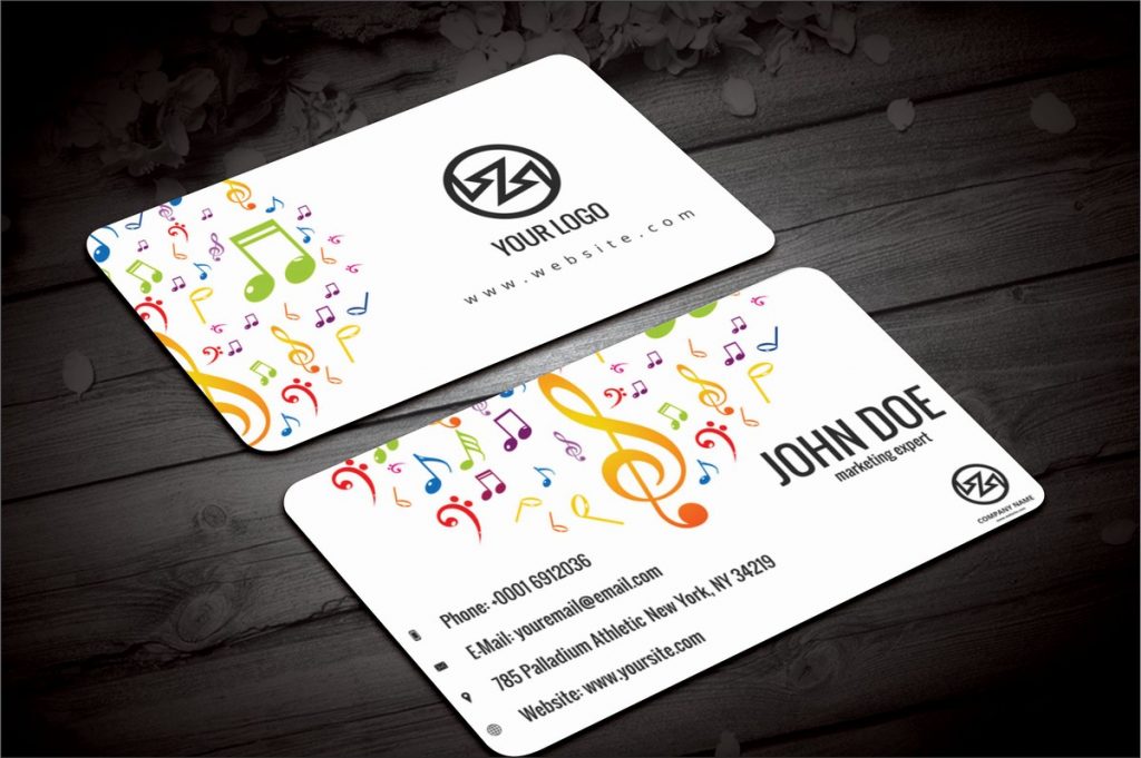 Music Digital Standard Visiting Card Template & Designs