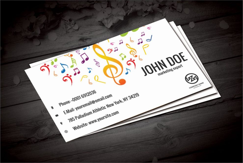 Music Digital Standard Visiting Card Template & Designs