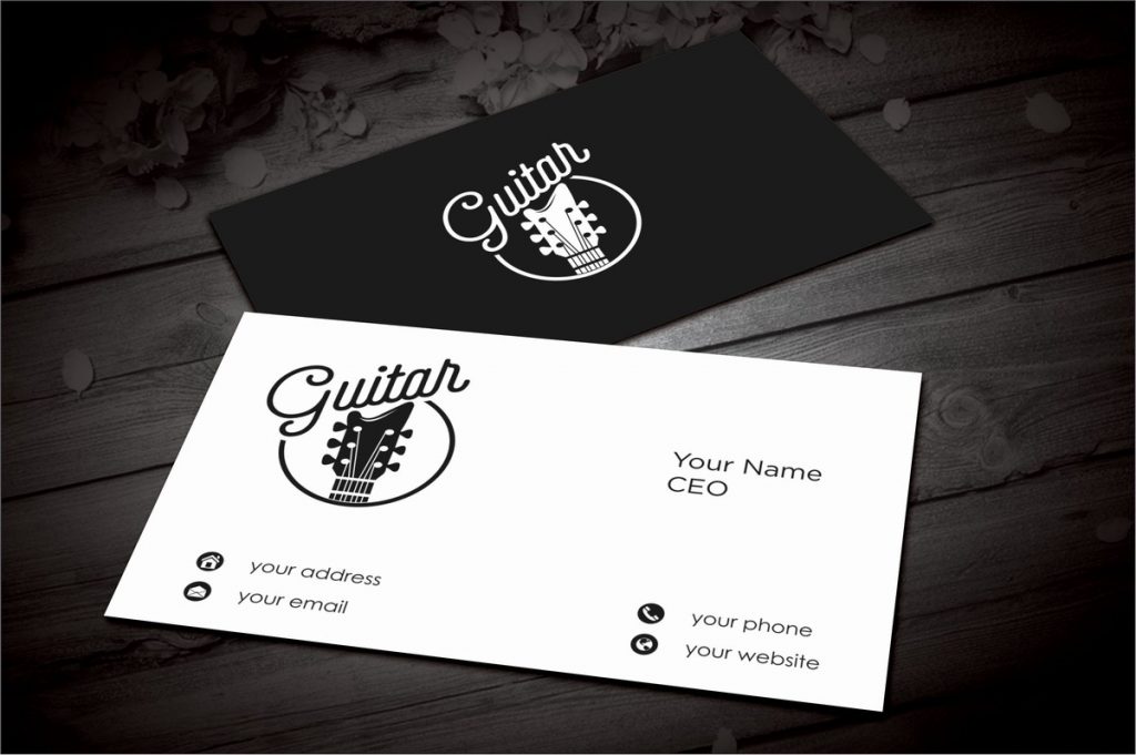 Custom Guitar Business / Visiting Card Printing India