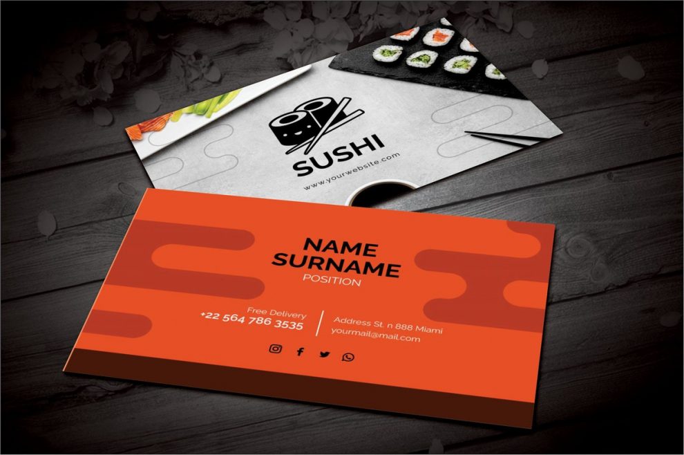 Sushi Visiting Card | Sushi Business Card Printing