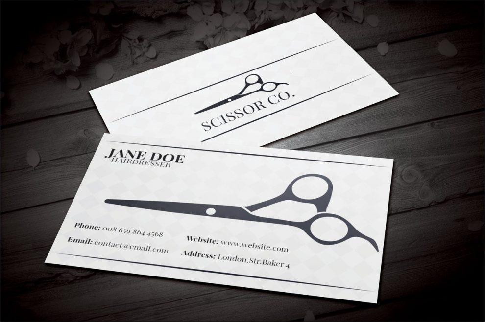Hair Salons Visiting Card - Hairdresser Business Card India