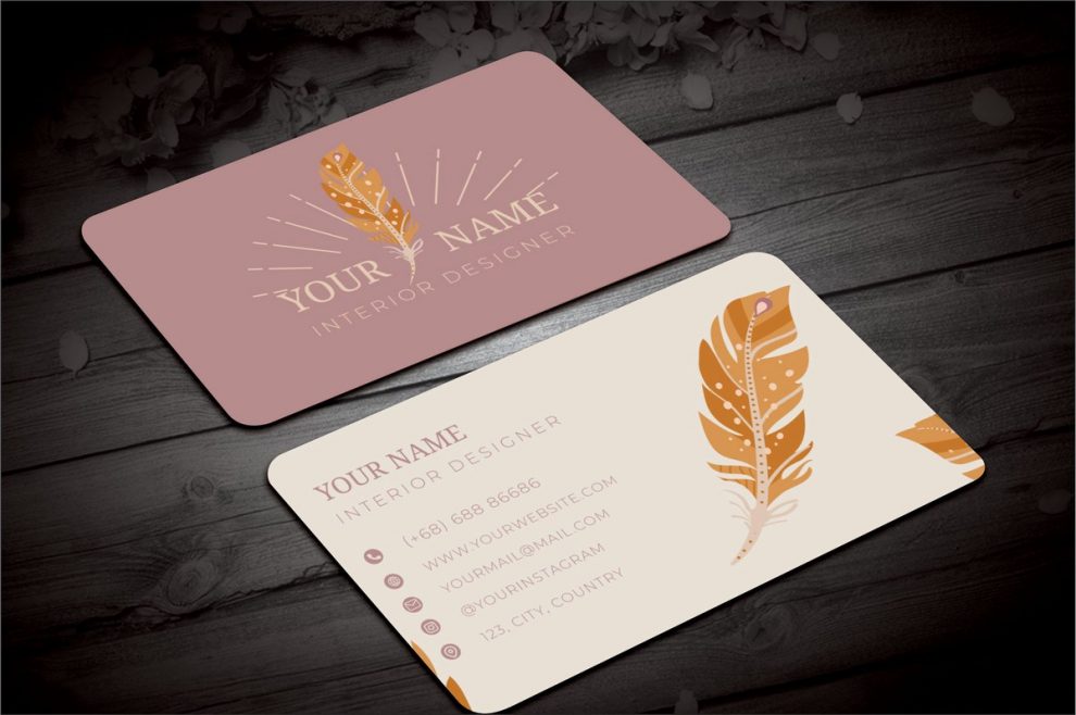 Custom Interior Designer Visiting Card India | MeraPrint