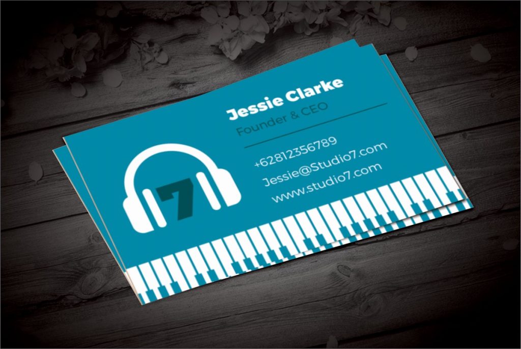 Premium Digital Business Card for Music Studio