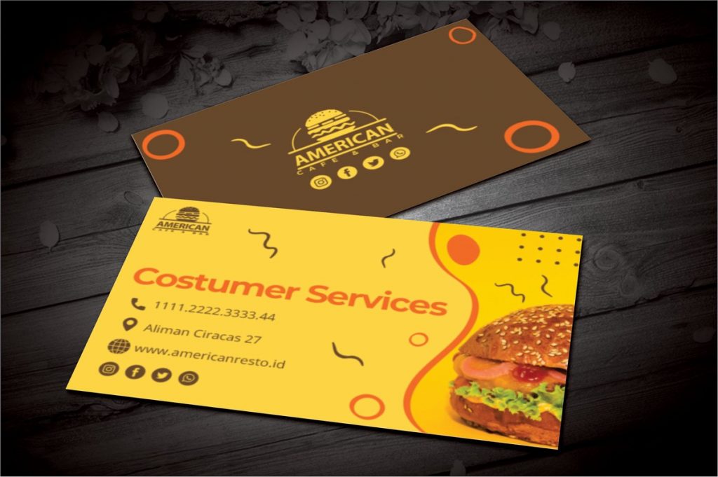 Royalty Cafe and Bar Visiting Card Online in India