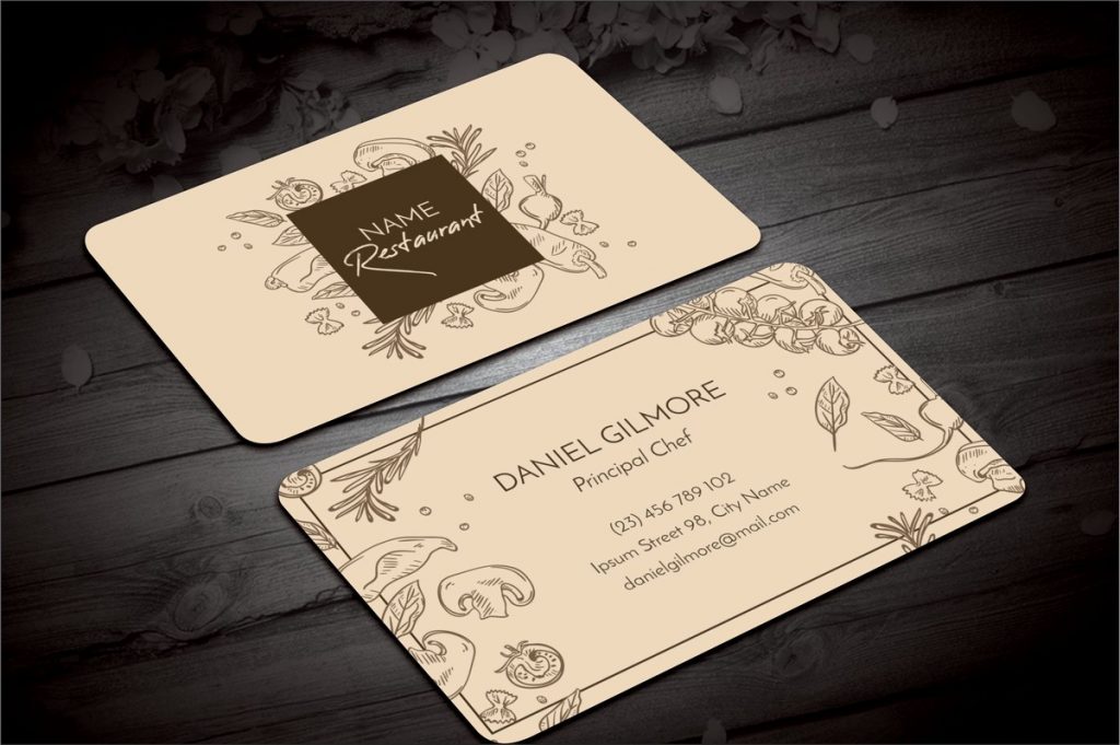 Restaurant Business Card - Cafe Visiting Cards Design