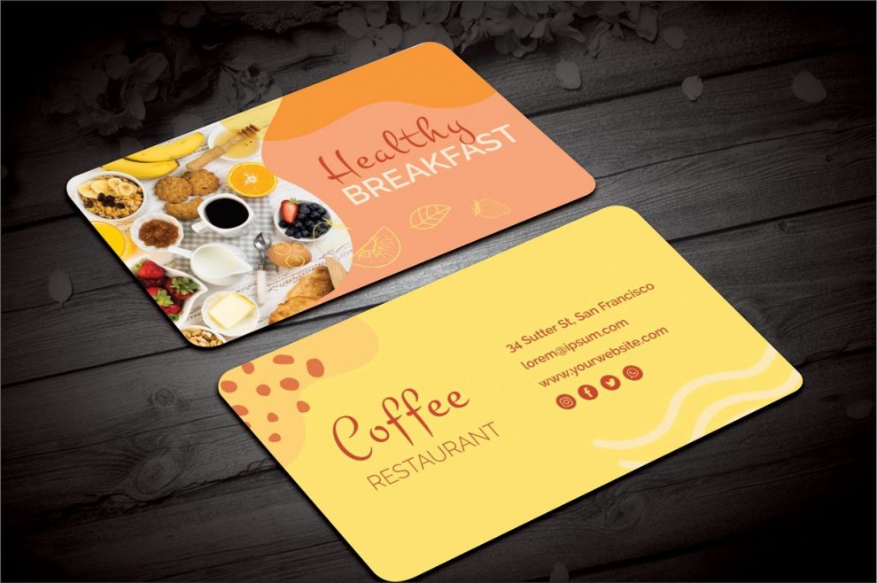 Buy Cafe Visiting Card | Restaurant Business Card