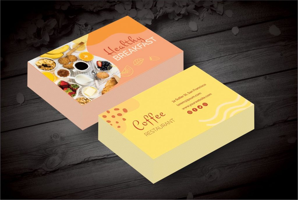 Buy Cafe Visiting Card | Restaurant Business Card