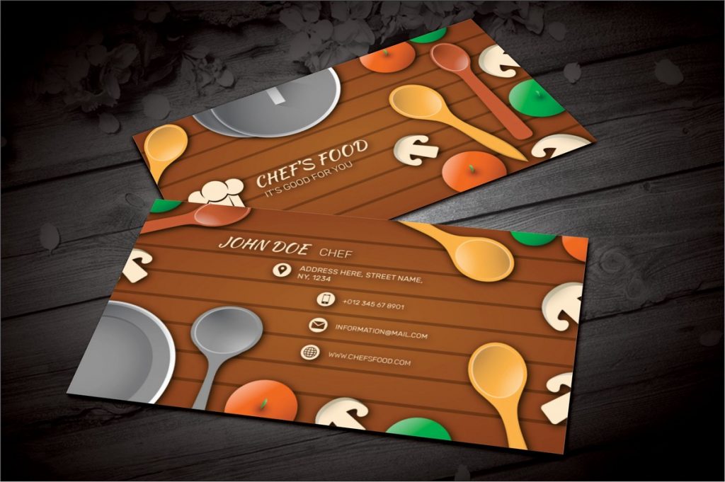 High Quality Matt Chef/Cook Business Cards Designs