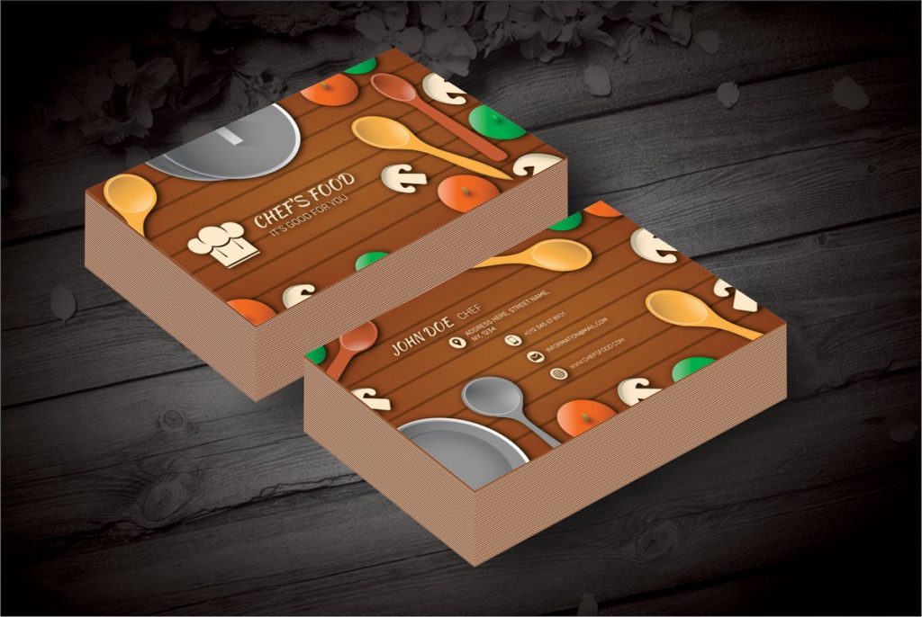 High Quality Matt Chef/Cook Business Cards Designs