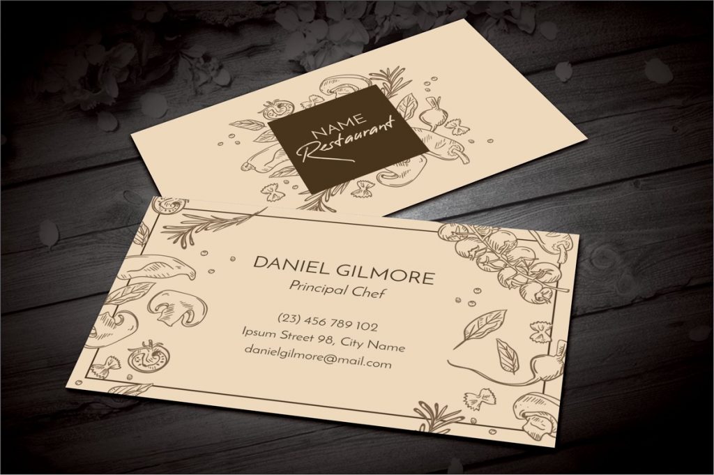 Restaurant Business Card - Cafe Visiting Cards Design