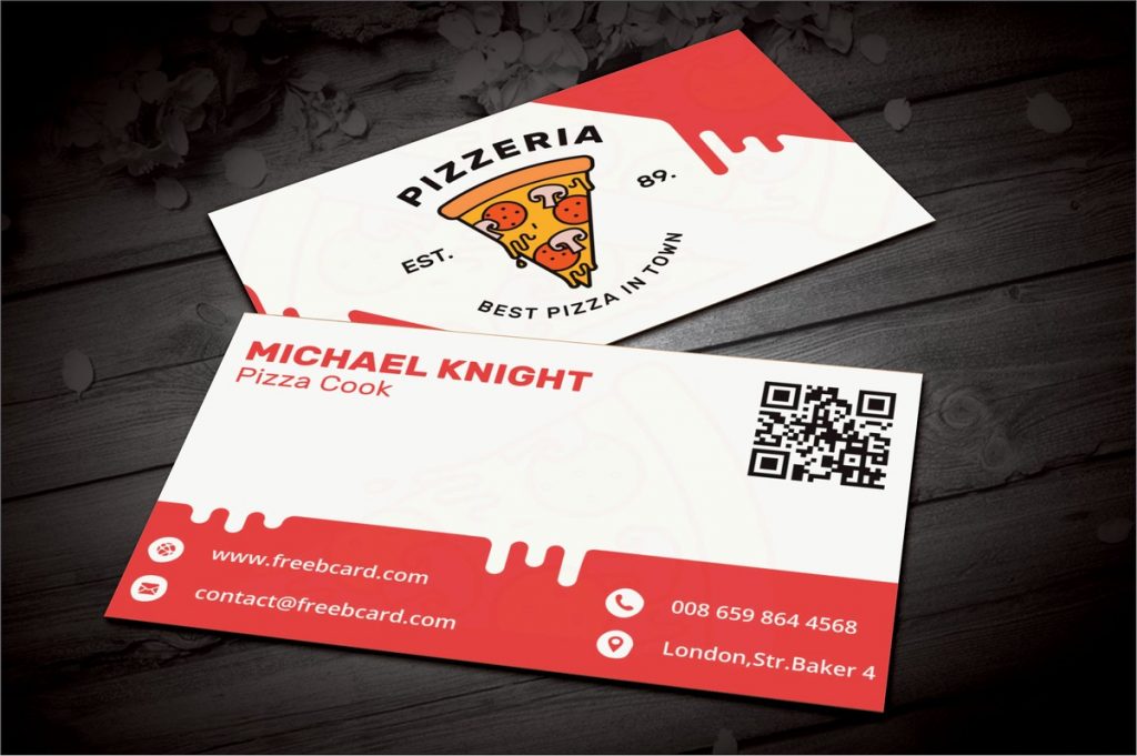 Luxury Pizza Shop Business Card Template
