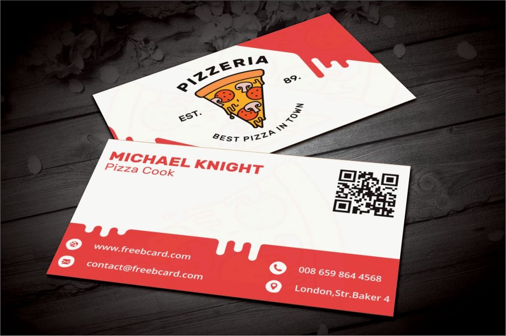 Luxury Pizza Shop Business Card Template