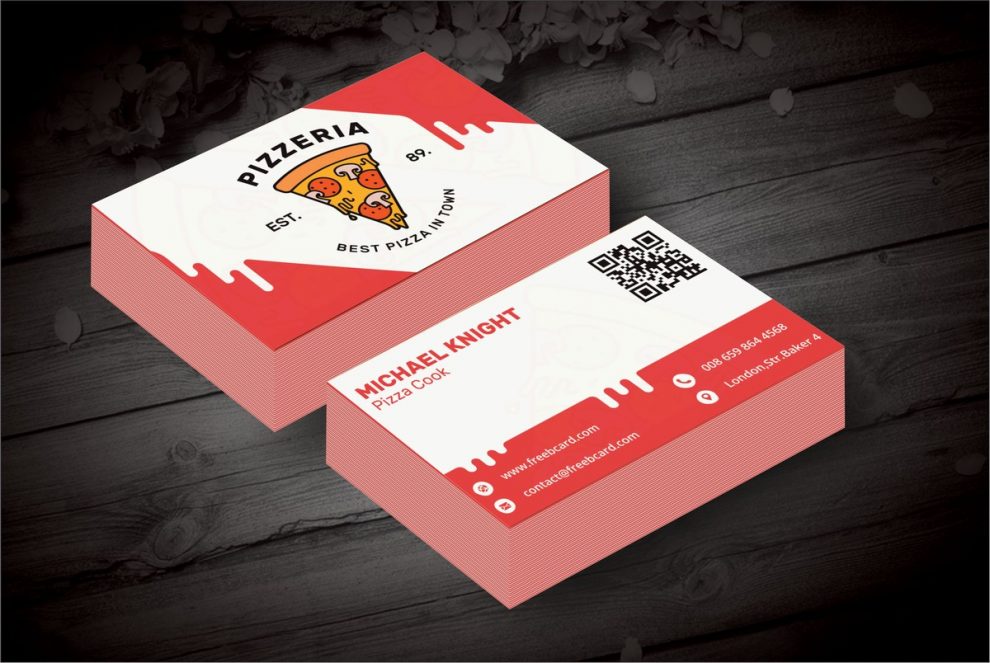 Luxury Pizza Shop Business Card Template