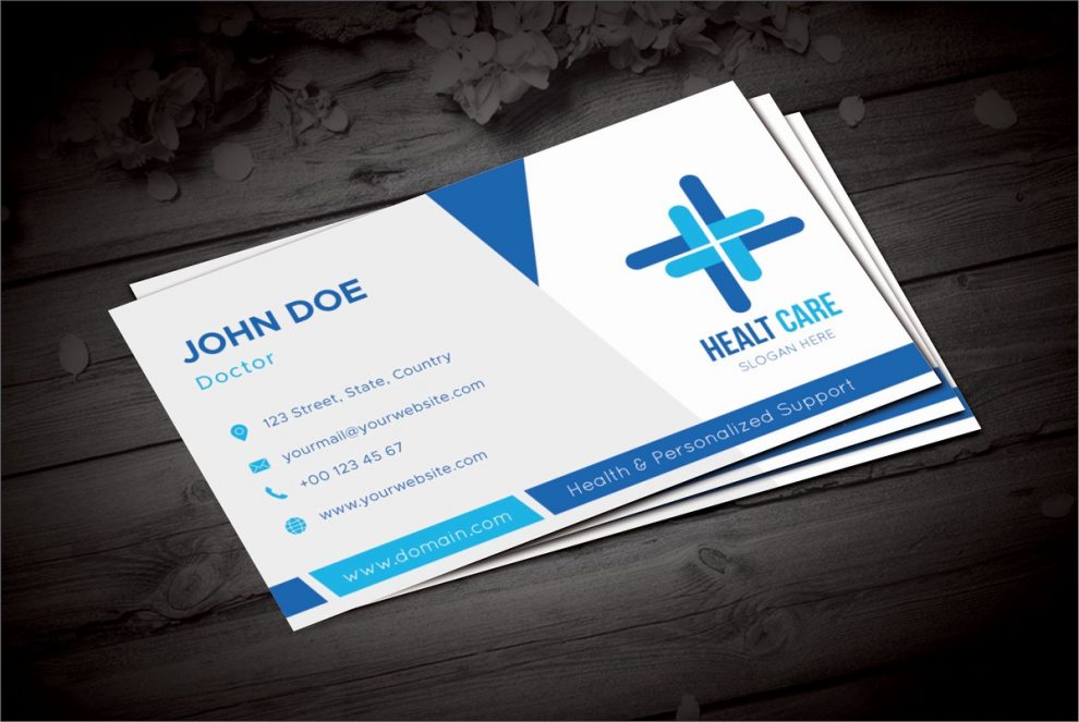 Custom Healthcare Standard Business Card Templates