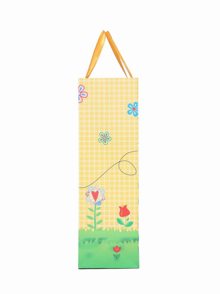 Happy Birthday Paper Gift Bags with Handles for Girls