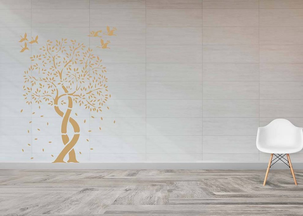 Large Tree Wall Stencil India | Natural Wall Stencil