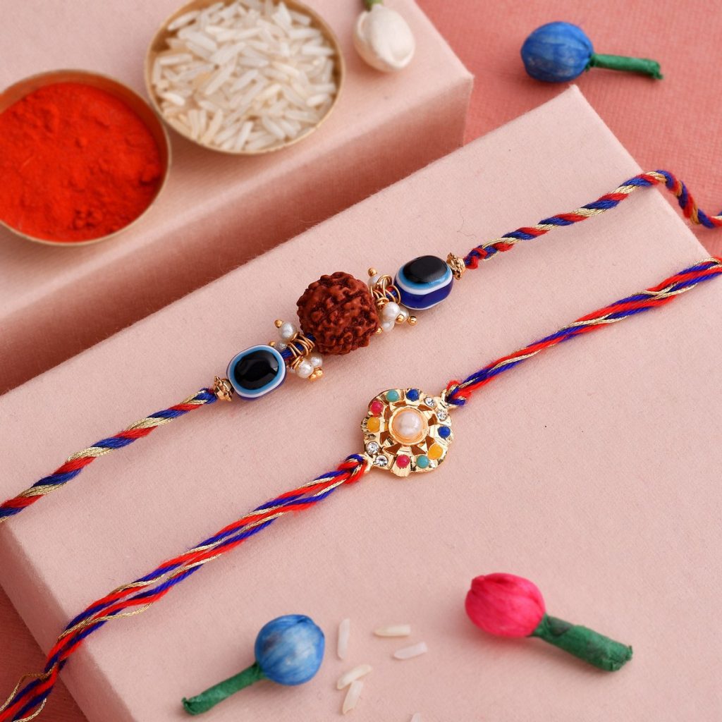 Modern Rakhi Set of Two - Brother Rakhi Gift