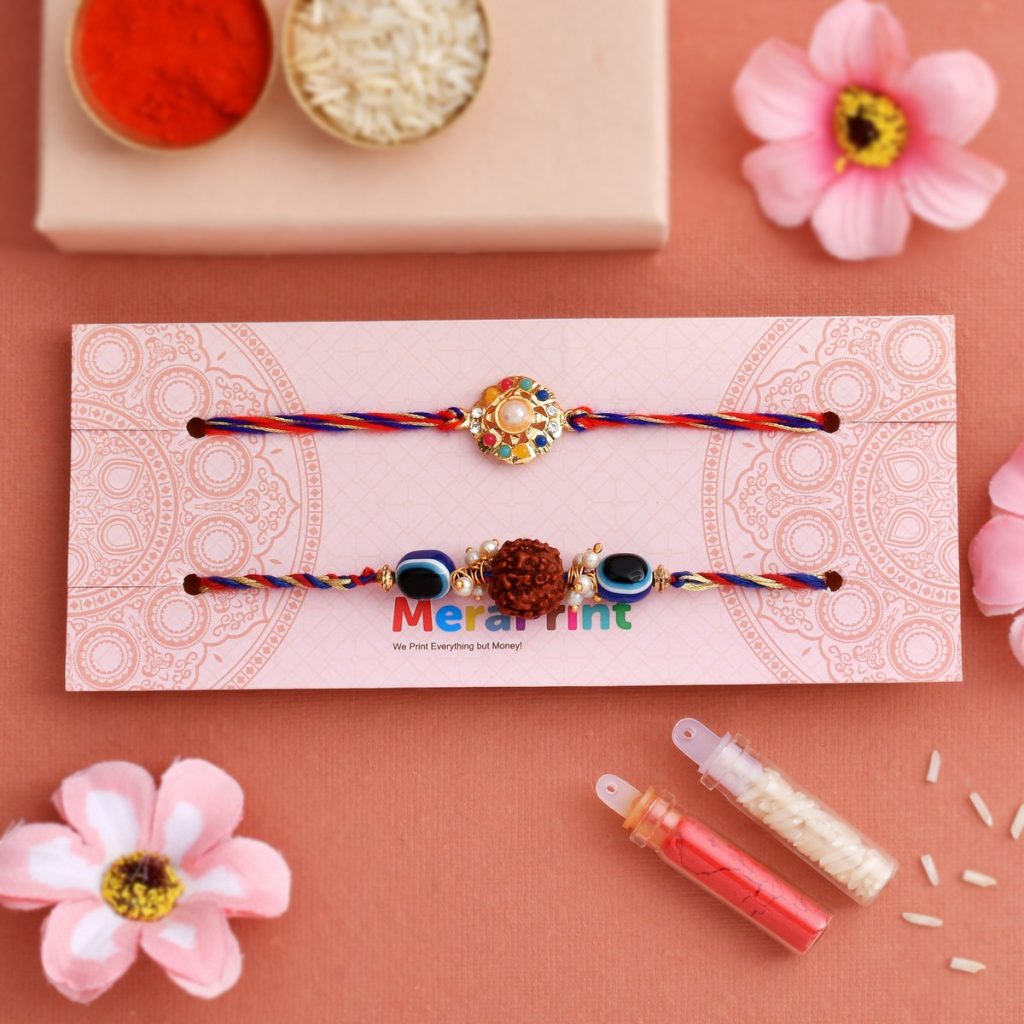 Modern Rakhi Set of Two - Brother Rakhi Gift