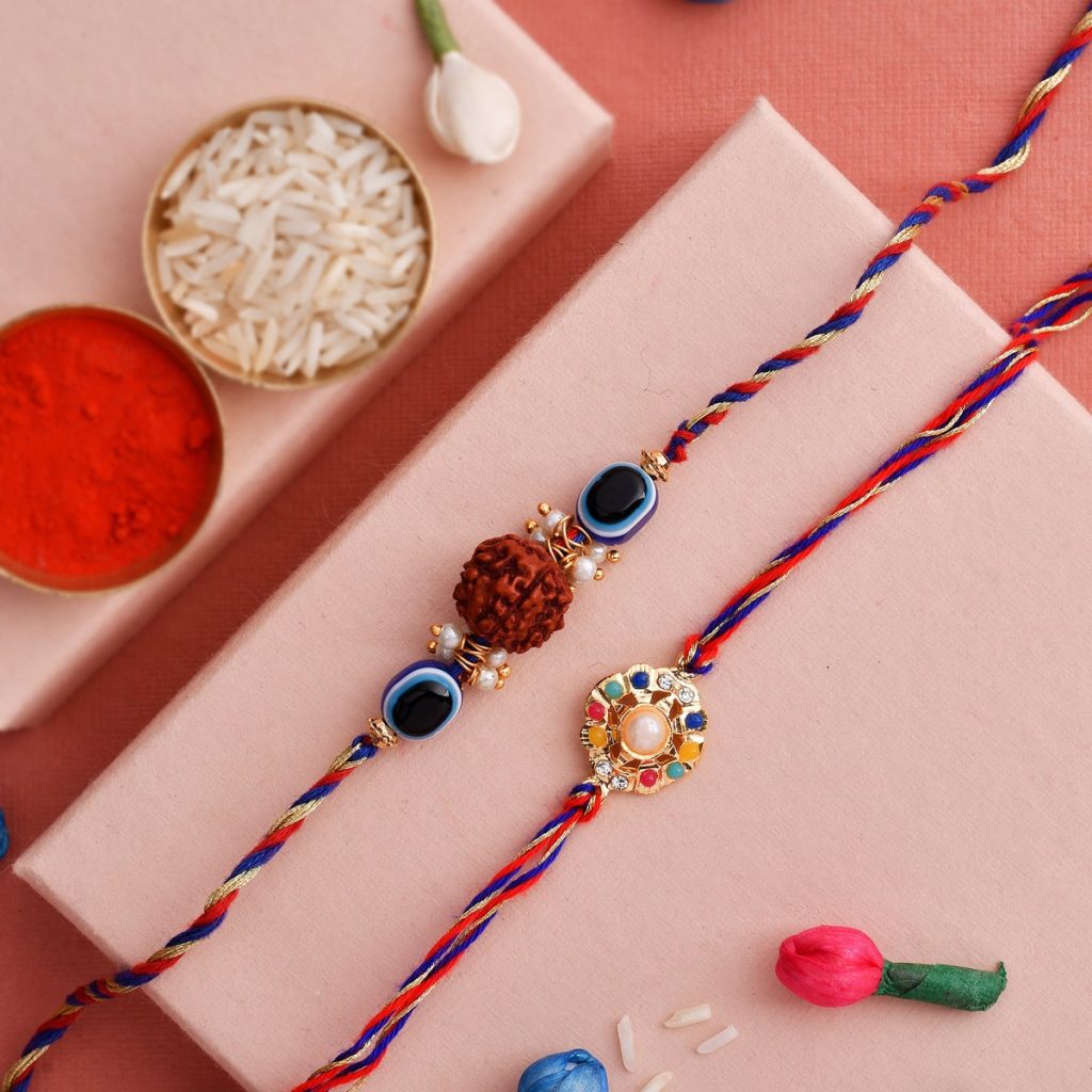 Modern Rakhi Set of Two - Brother Rakhi Gift