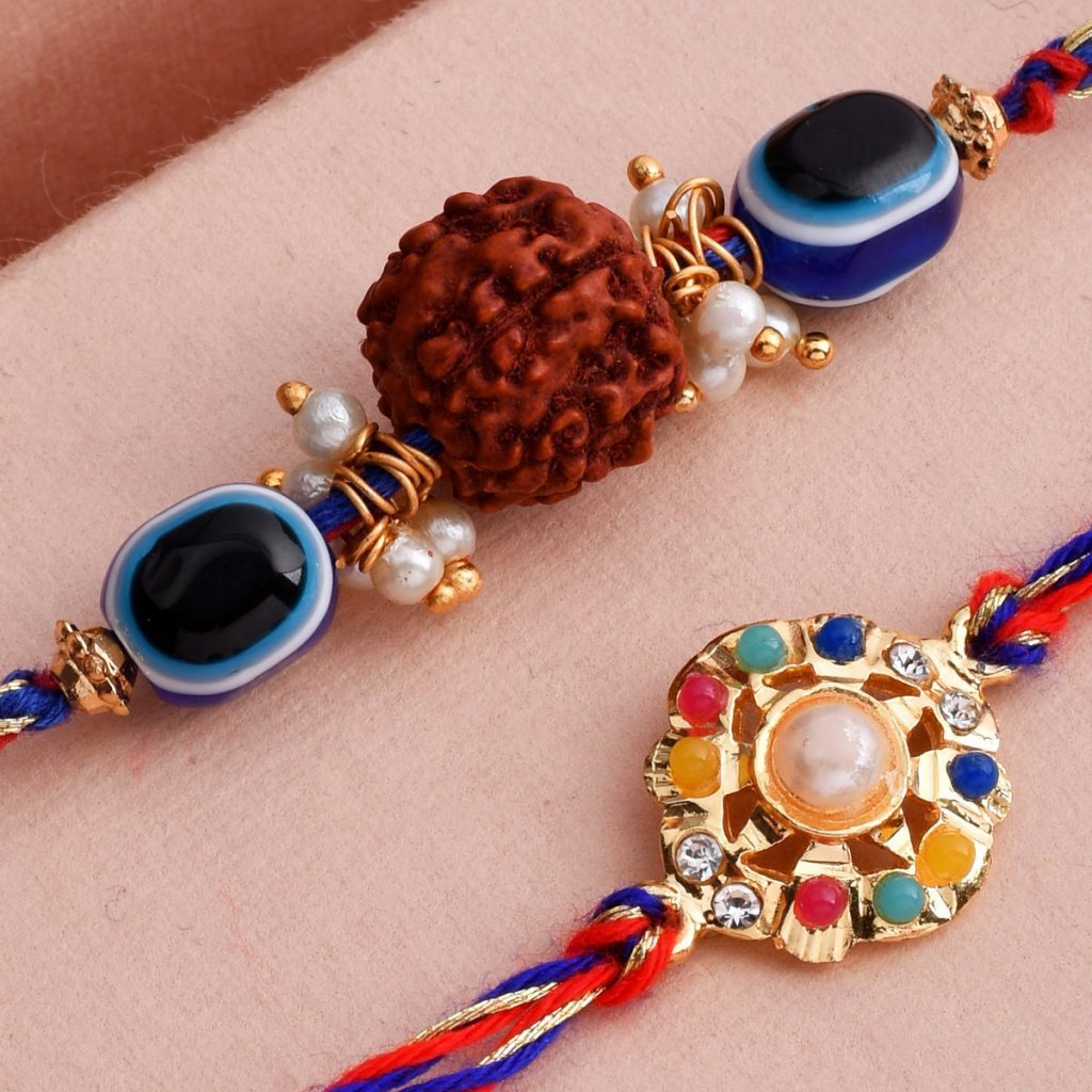 Modern Rakhi Set of Two - Brother Rakhi Gift
